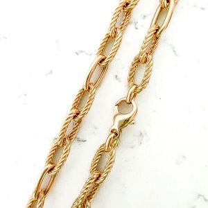Jewelry | 14k Italian Yellow Gold Polished And Braided Interlocking ...